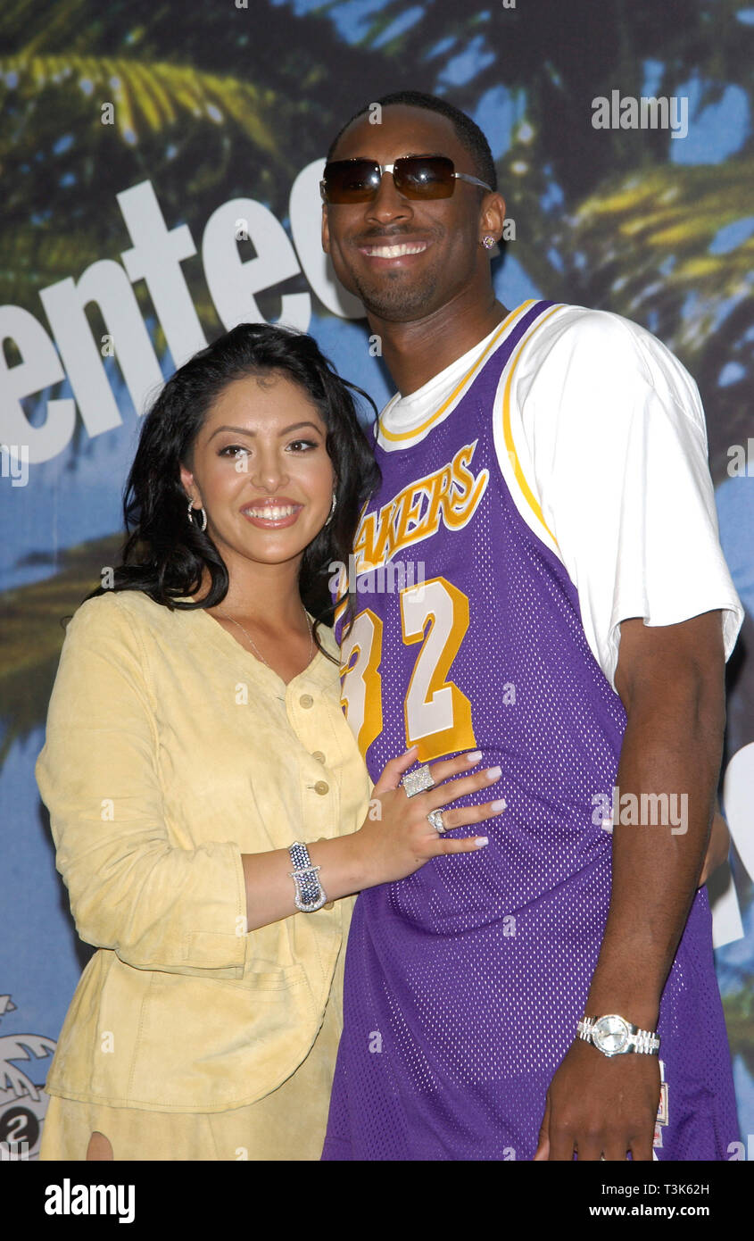 LOS ANGELES, CA. August 04, 2002: Basketball star KOBI BRYANT & wife at ...