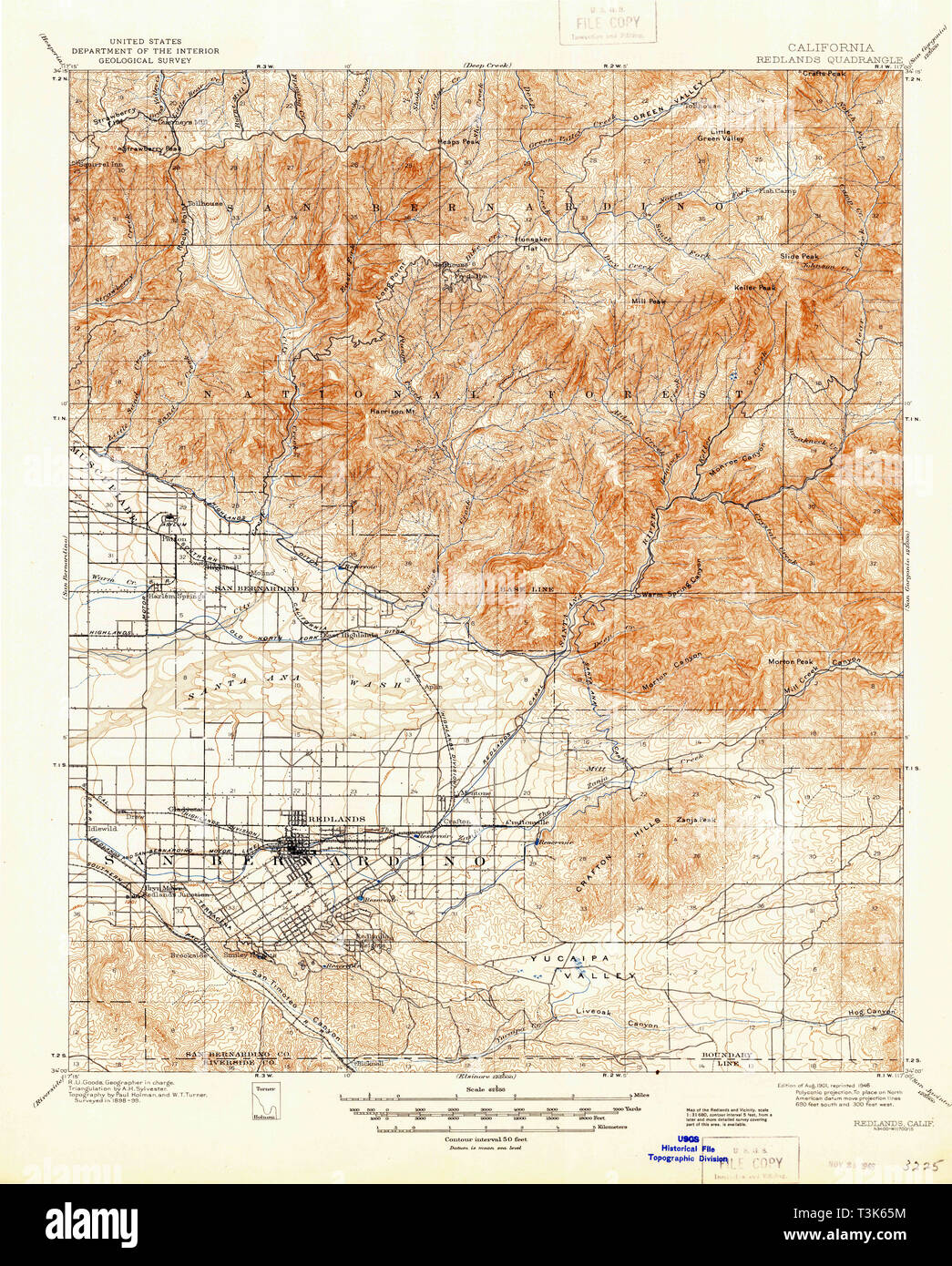 California map 1901 hi-res stock photography and images - Alamy