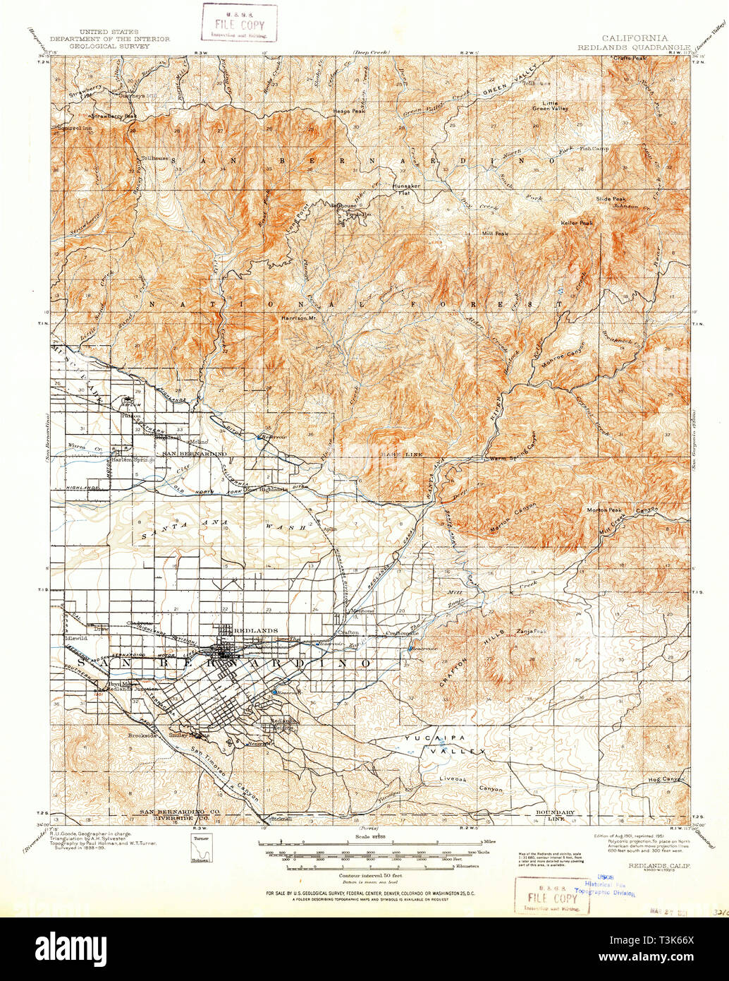 California map 1901 hi-res stock photography and images - Alamy