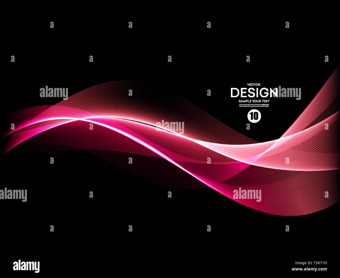 Vector Abstract shiny color blue wave design element Stock Vector Image ...