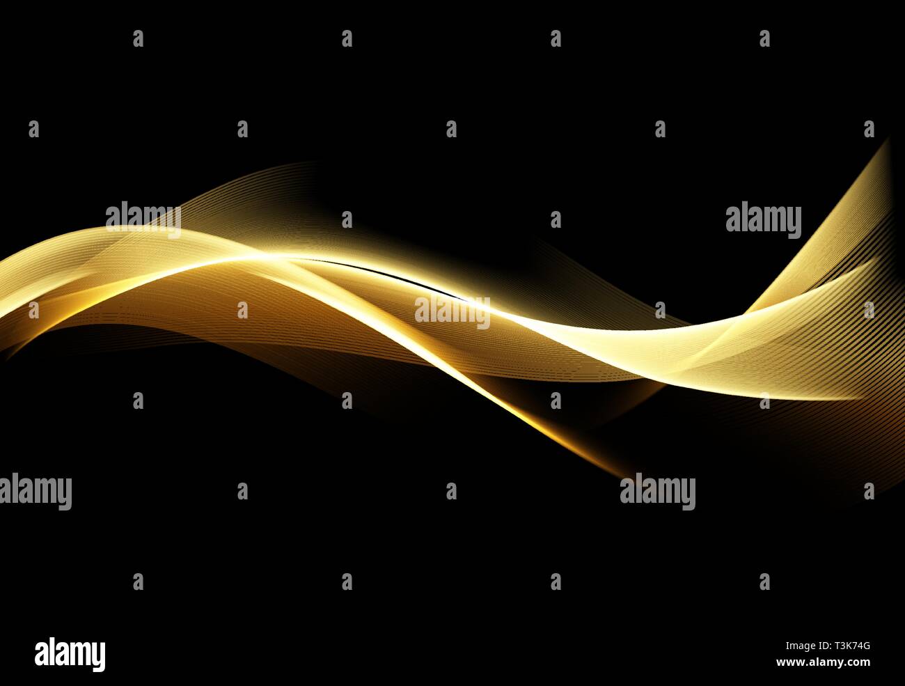 Abstract shiny color gold wave design element Stock Vector Image & Art ...