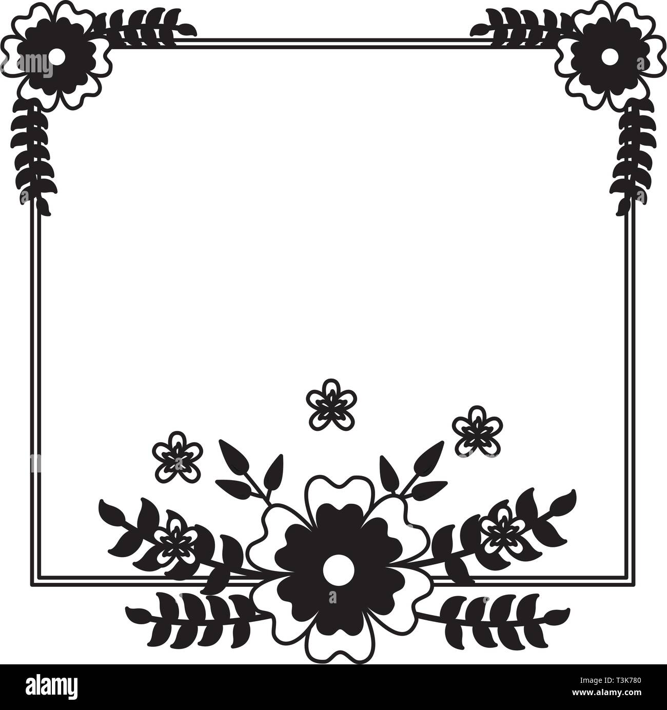 flowers badge decoration Stock Vector Image & Art - Alamy