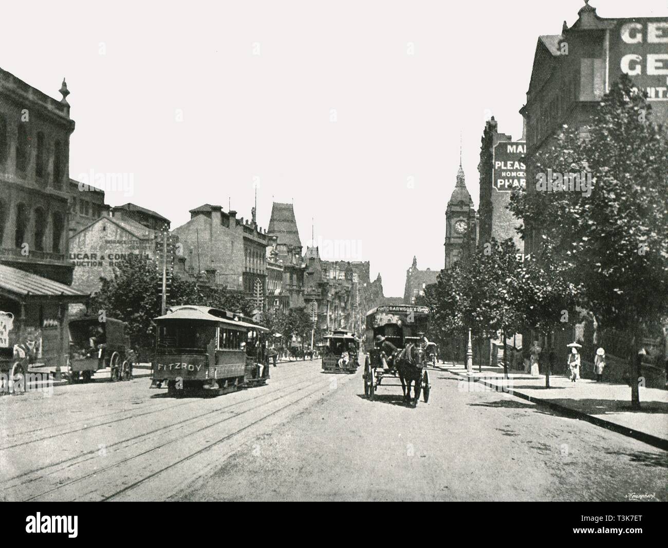Collins Street, looking west from Russell Street, Melbourne, Australia ...