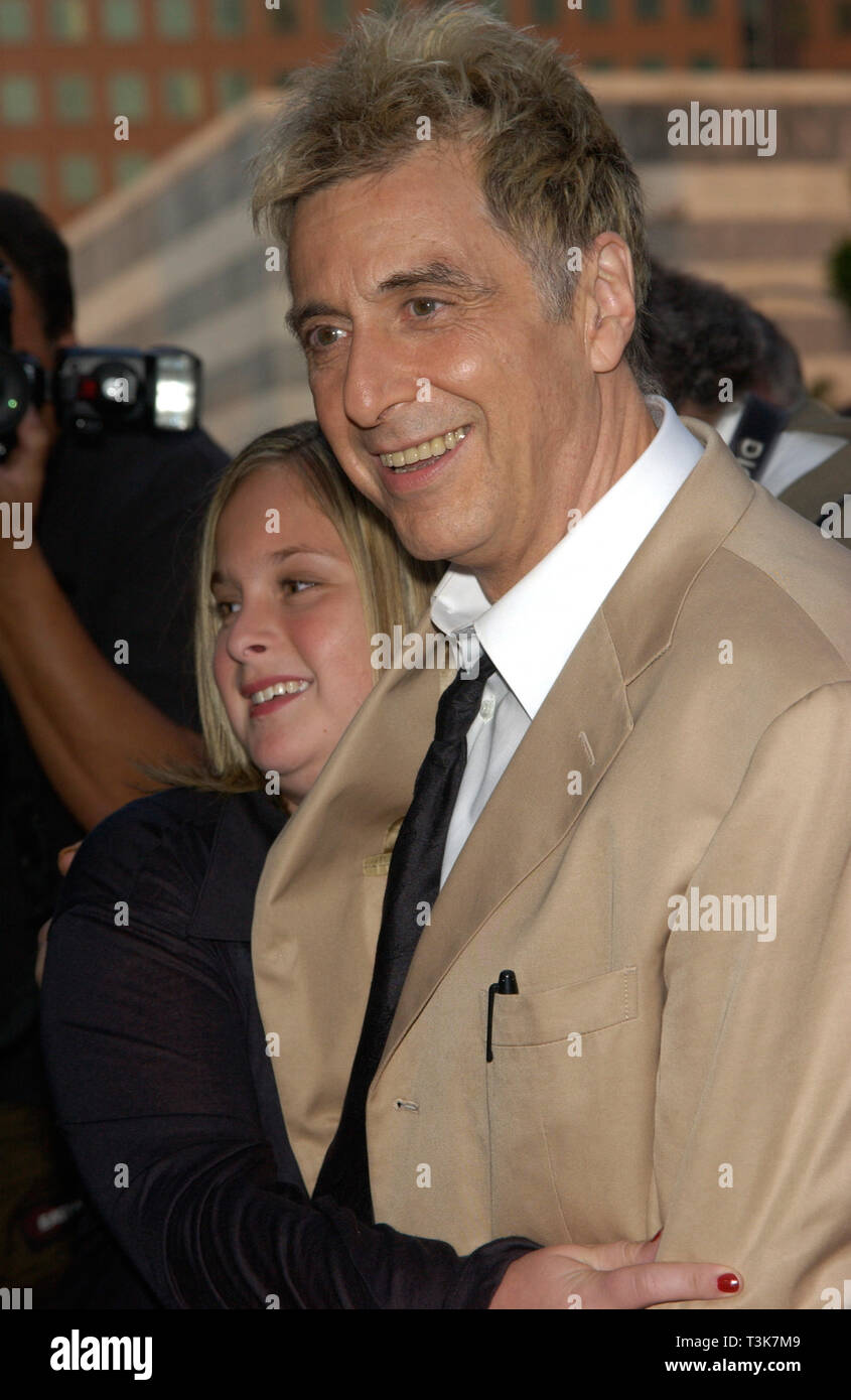 LOS ANGELES, CA. August 13, 2002: Actor AL PACINO & daughter JULIE at ...