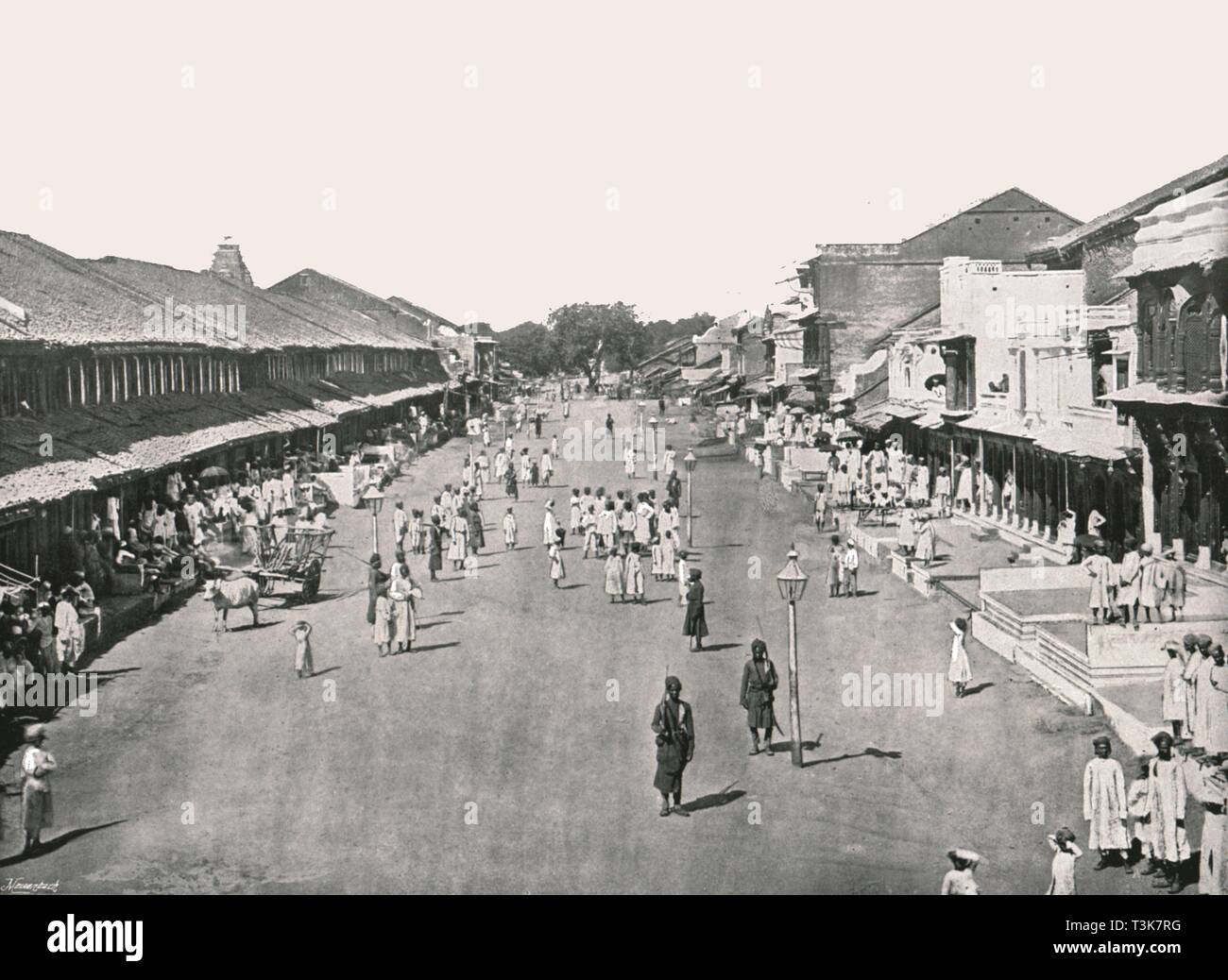 'Bazaar scene, native quarter', Calcutta, India, 1895. Creator: Unknown ...