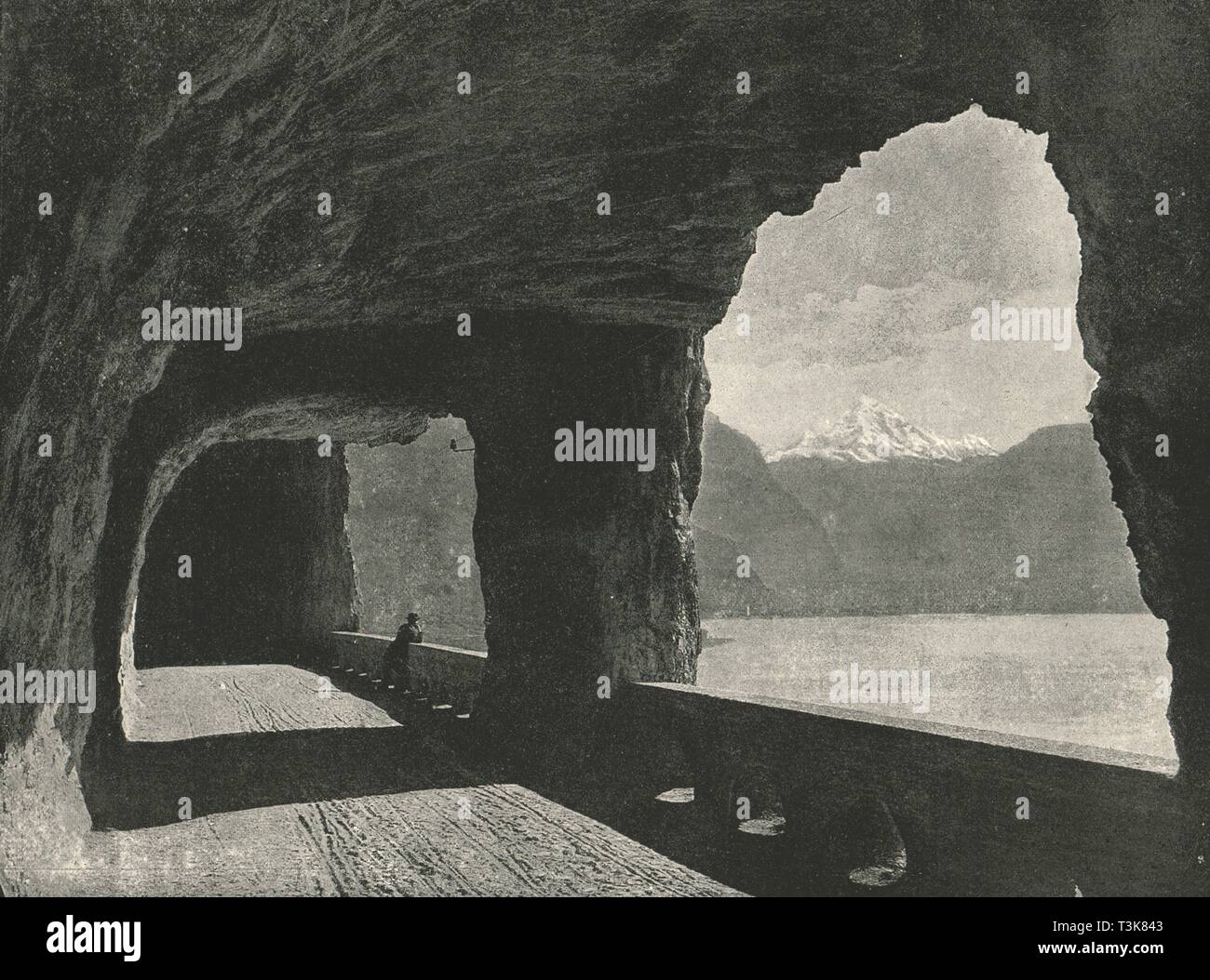The Axenstrasse, near Fluelen, Switzerland, 1895. Creator: Unknown ...