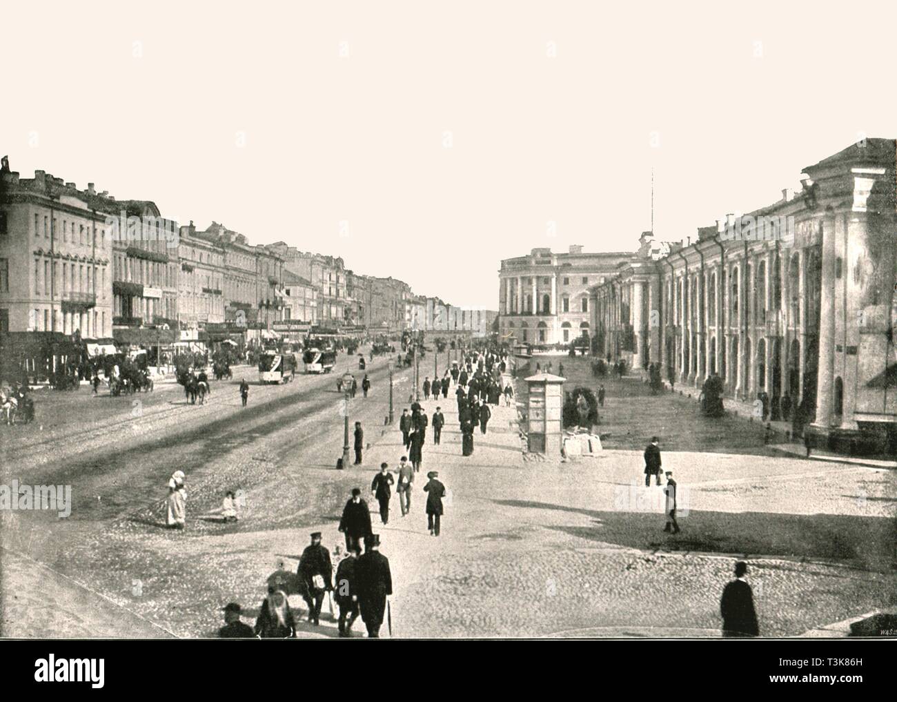 The Nevski Prospect, St Petersburg, Russia, 1895. Creator: Unknown ...