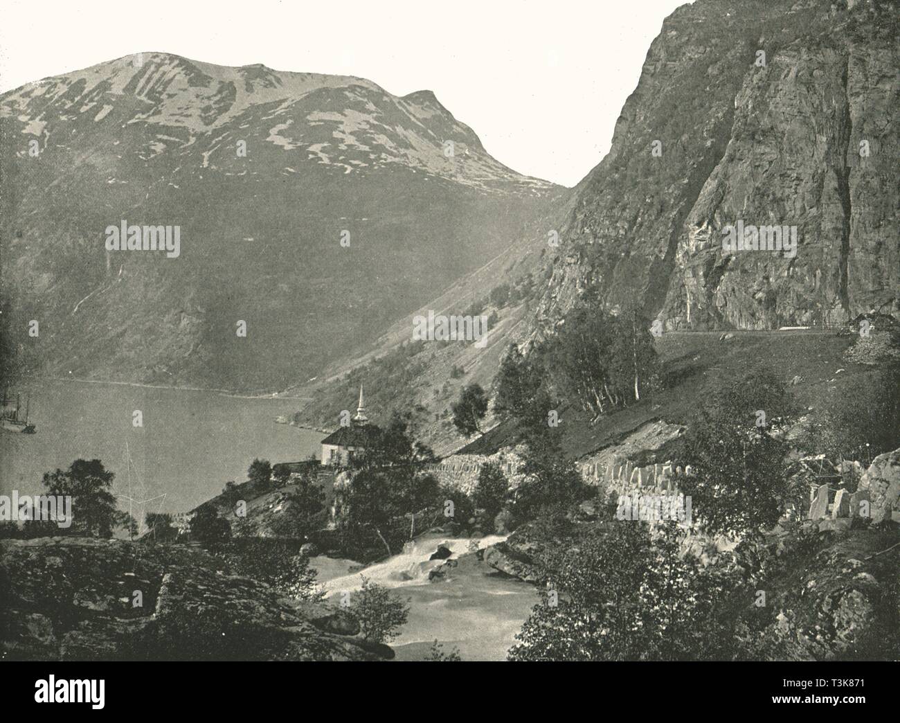 Merok, on the Geirangerfjord, Norway, 1895. Creator: Poulton & Co Stock ...