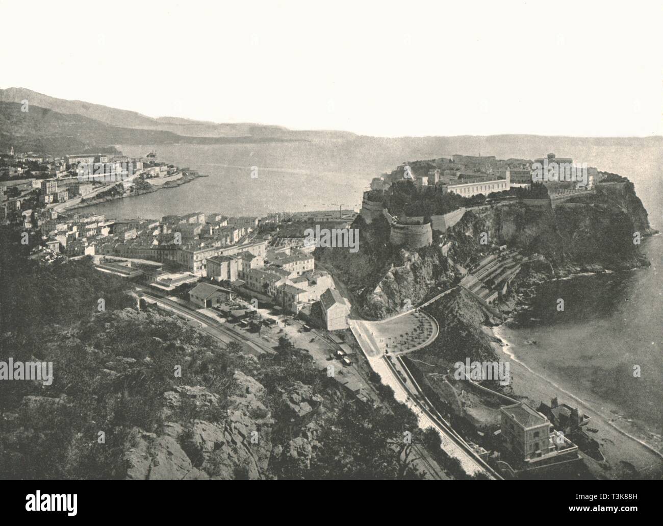 Bird's eye view, Monte Carlo, Monaco, 1895. Creator: Unknown Stock ...