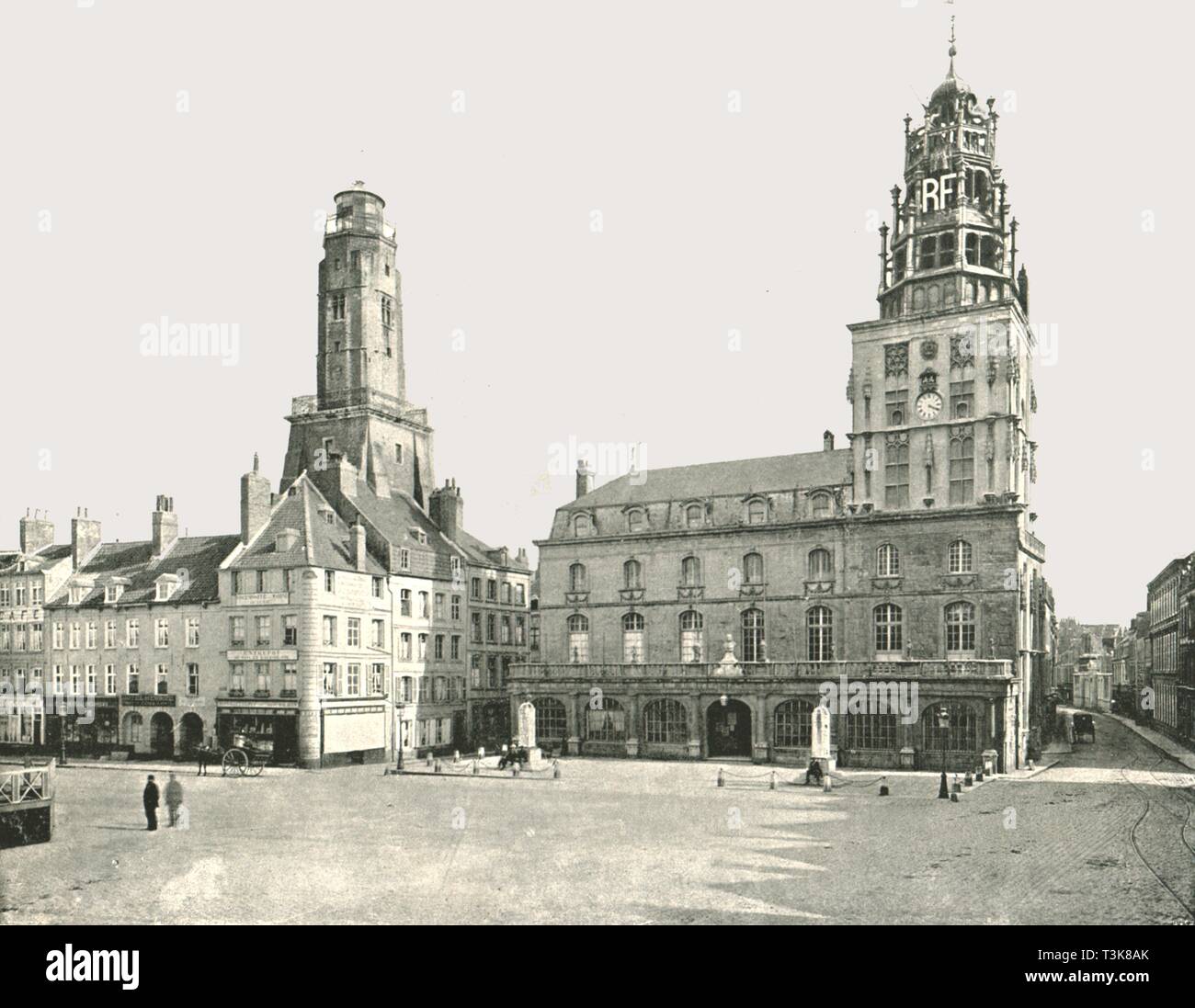 The Watch Tower and Hotel De Ville, Calais, France, 1895. Creator ...