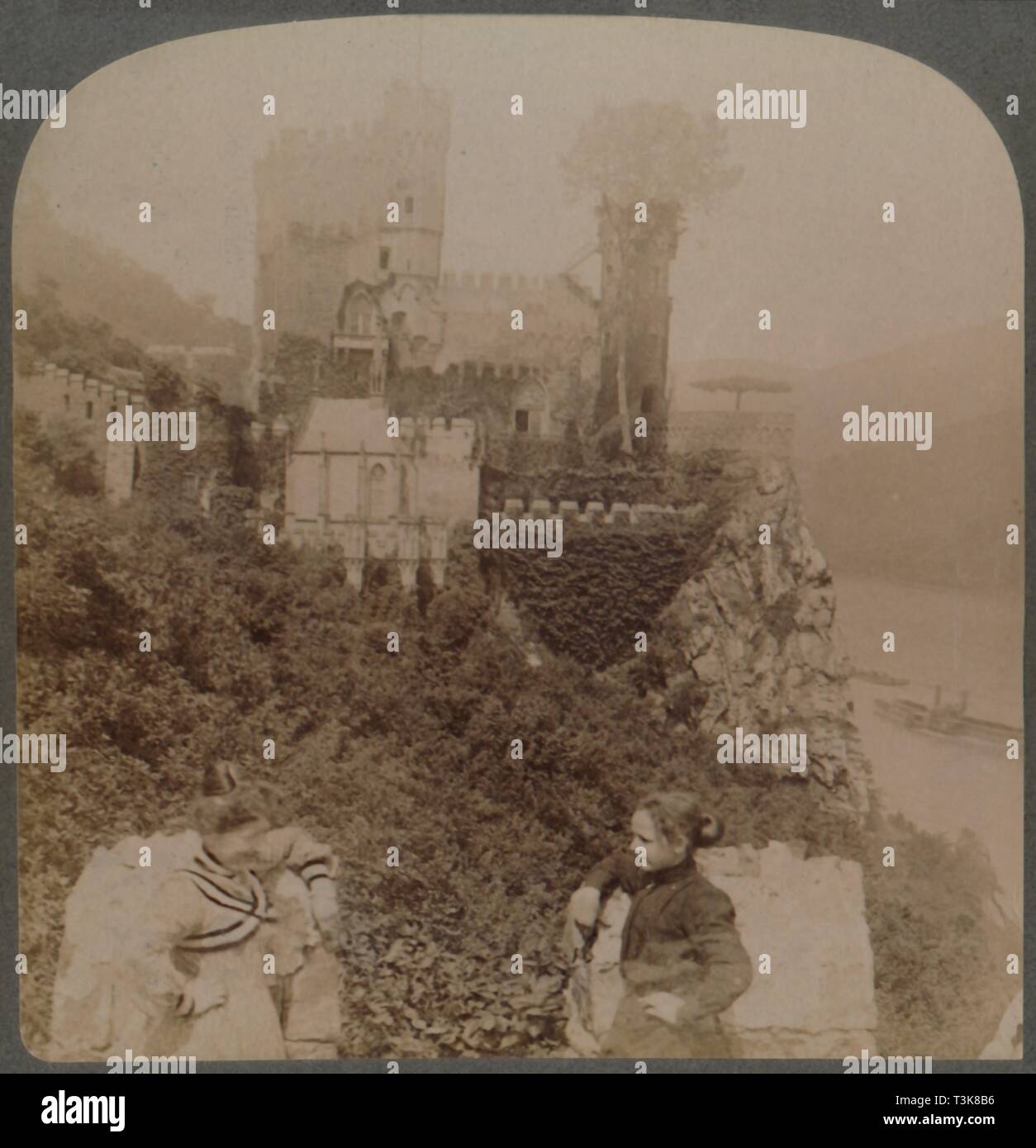 'The Rheinstein, most picturesque of Rhenish Castles - N. from S. wall ...