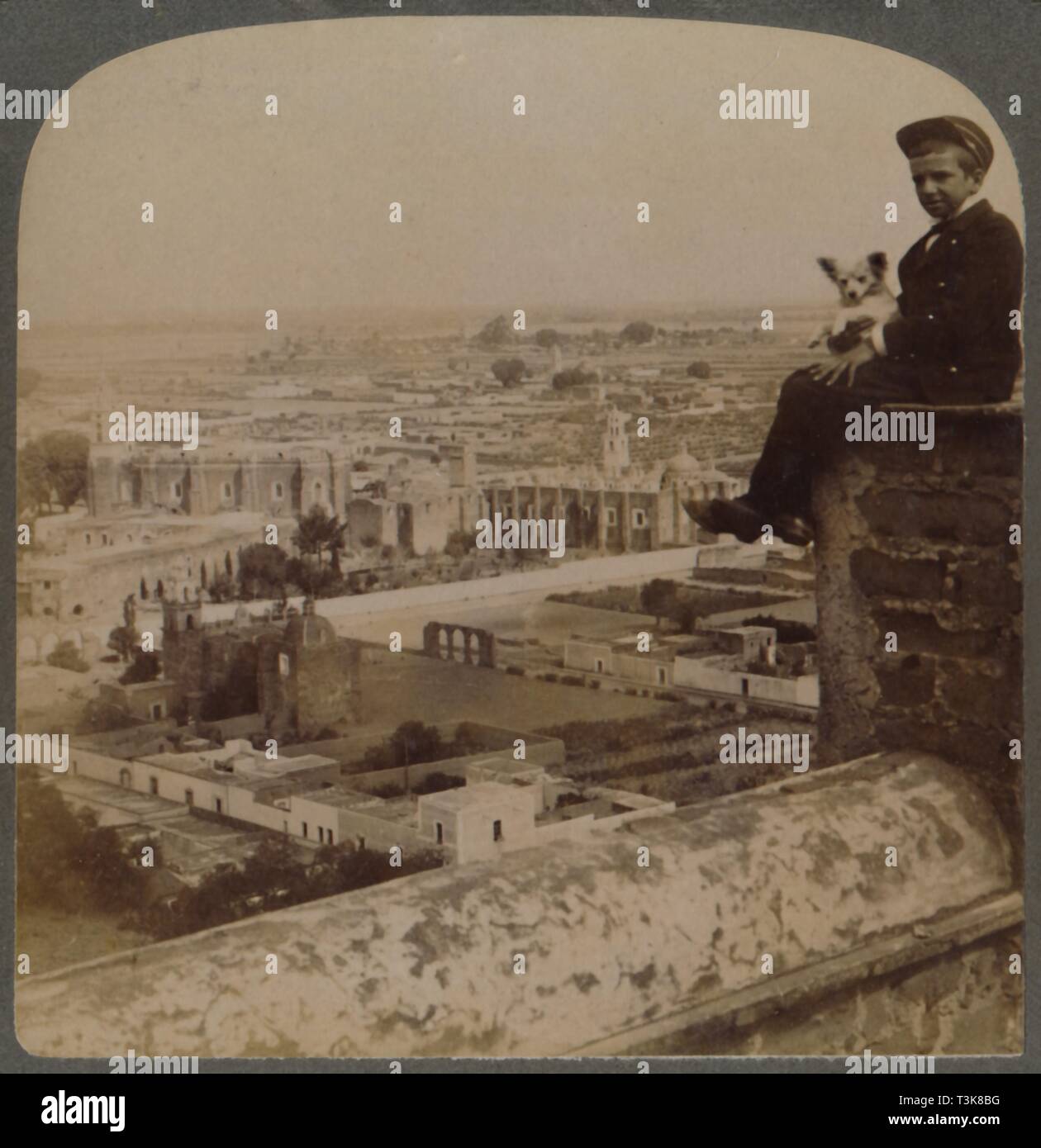 'From San Francisco Cathedral, on the largest Aztec Pyramid, looking ...