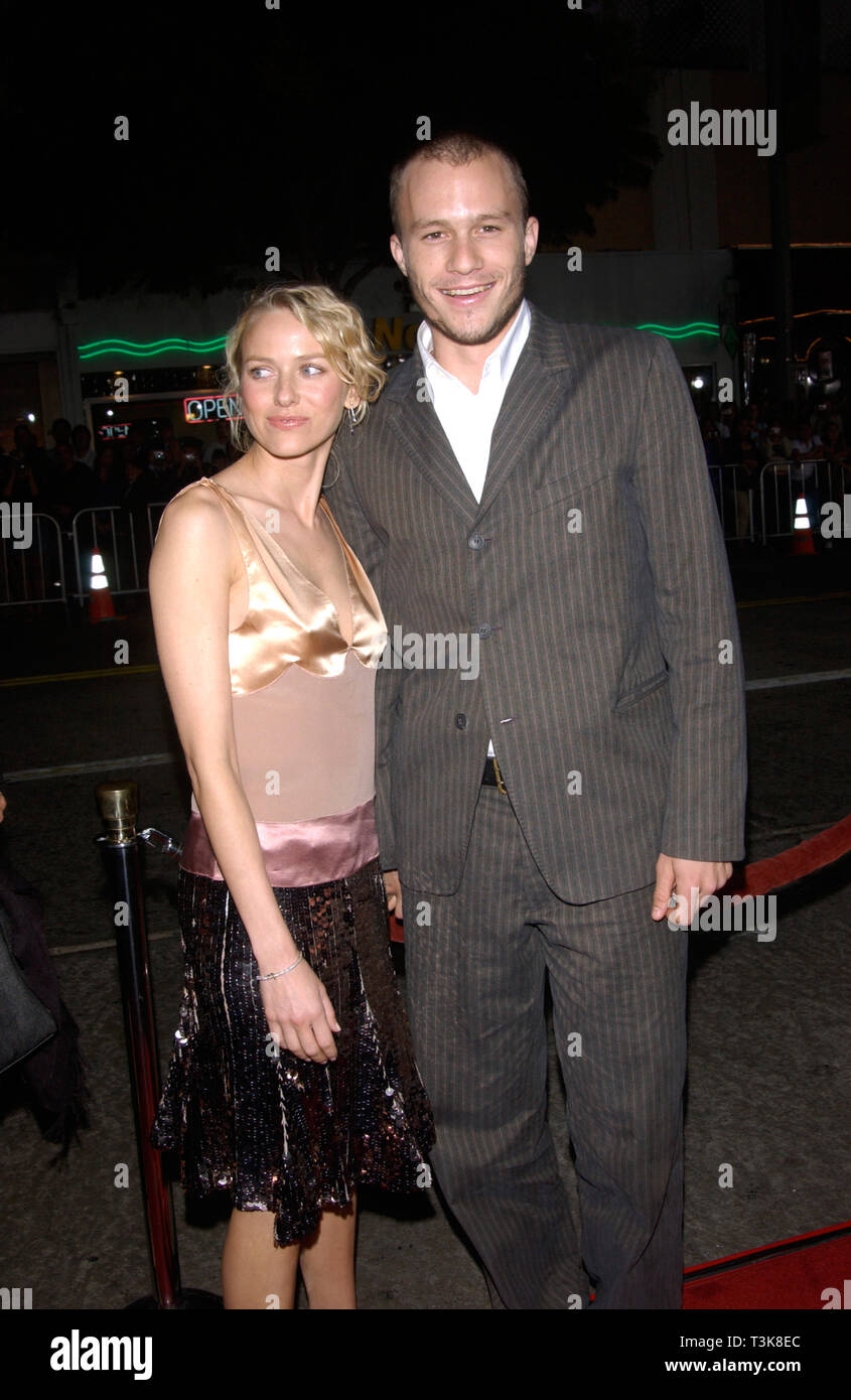 LOS ANGELES, CA. September 17, 2002: Actor HEATH LEDGER & actress ...