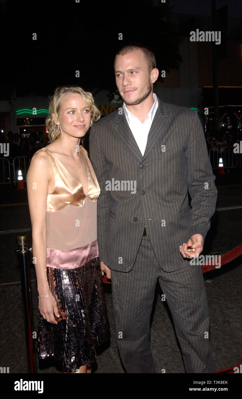 LOS ANGELES, CA. September 17, 2002: Actor HEATH LEDGER & actress ...