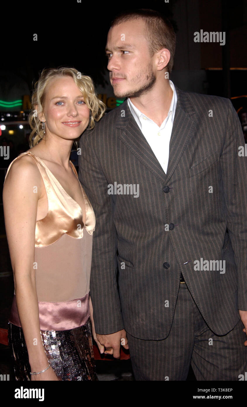 LOS ANGELES, CA. September 17, 2002: Actor HEATH LEDGER & actress ...