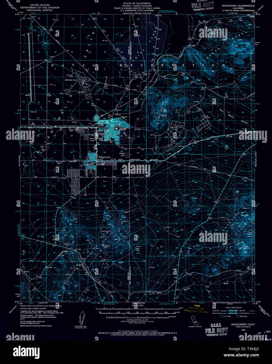 Map of ridgecrest california hi-res stock photography and images - Alamy