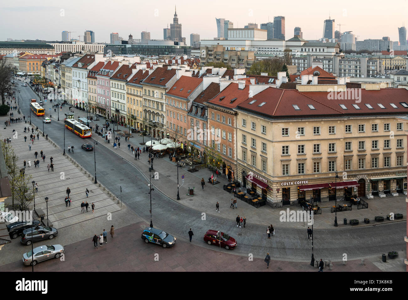 Warsaw sunset aerial hi-res stock photography and images - Alamy