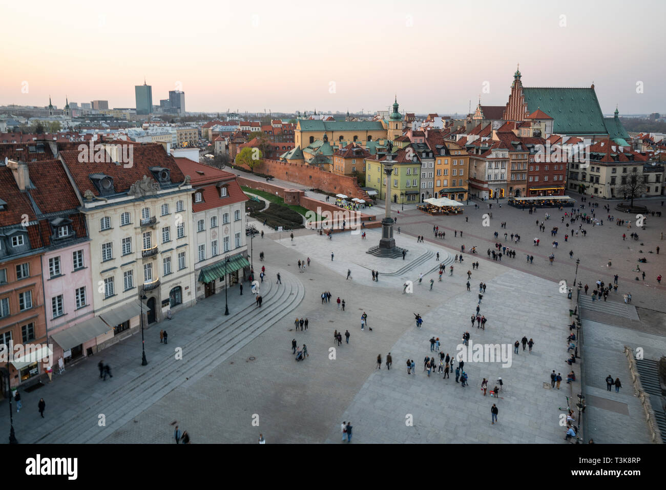 Warsaw sunset aerial hi-res stock photography and images - Alamy