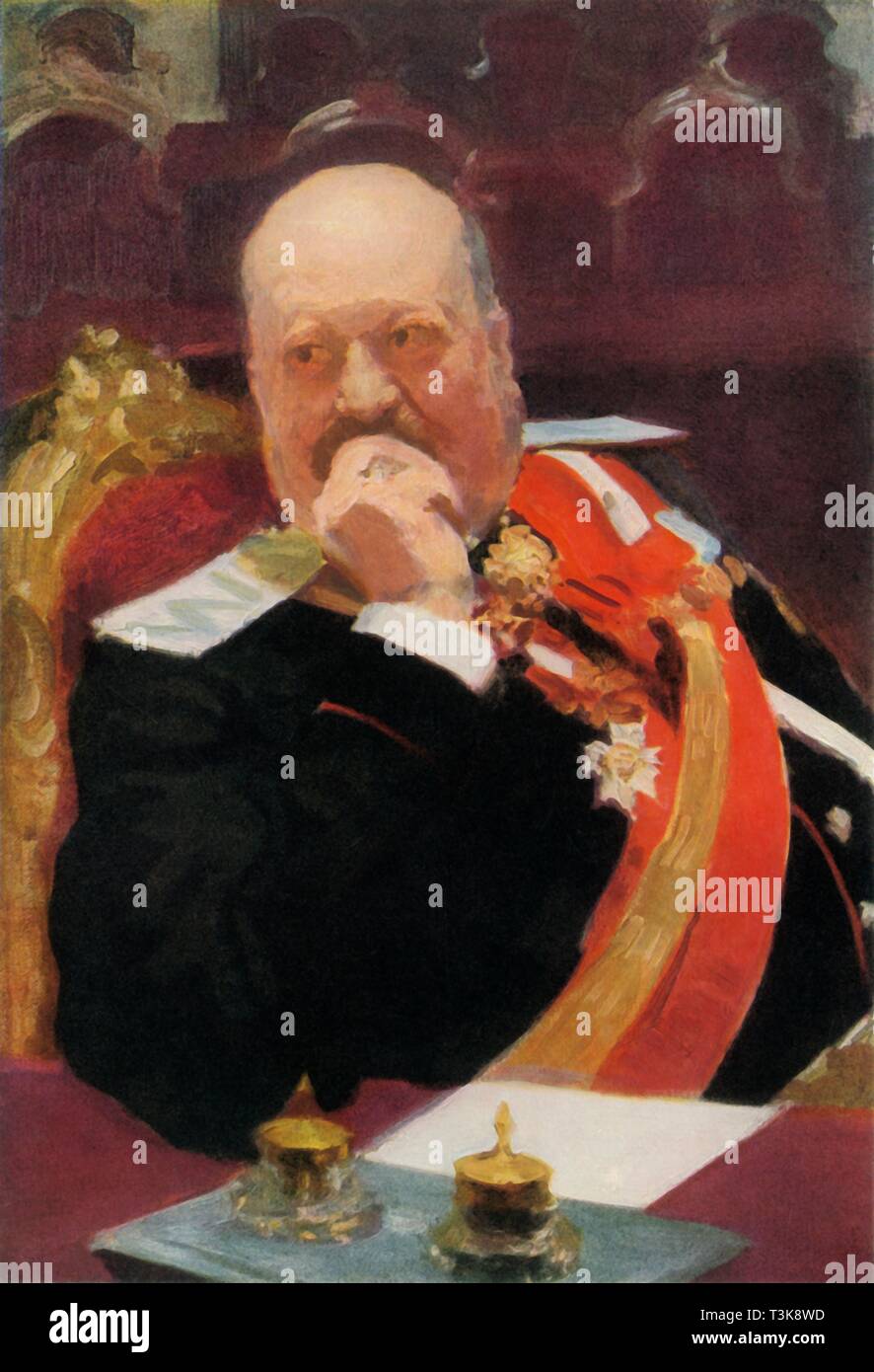 'Portrait of A. P. Ignatiev', 1902, (1965). Creator: Il'ya Repin Stock ...