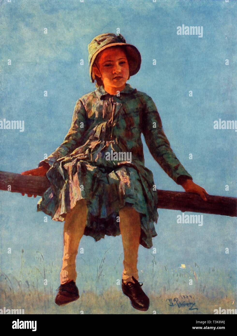 'Restless Soul (Portrait of the Artist's Daughter, V.I. Repina)', 1884 ...