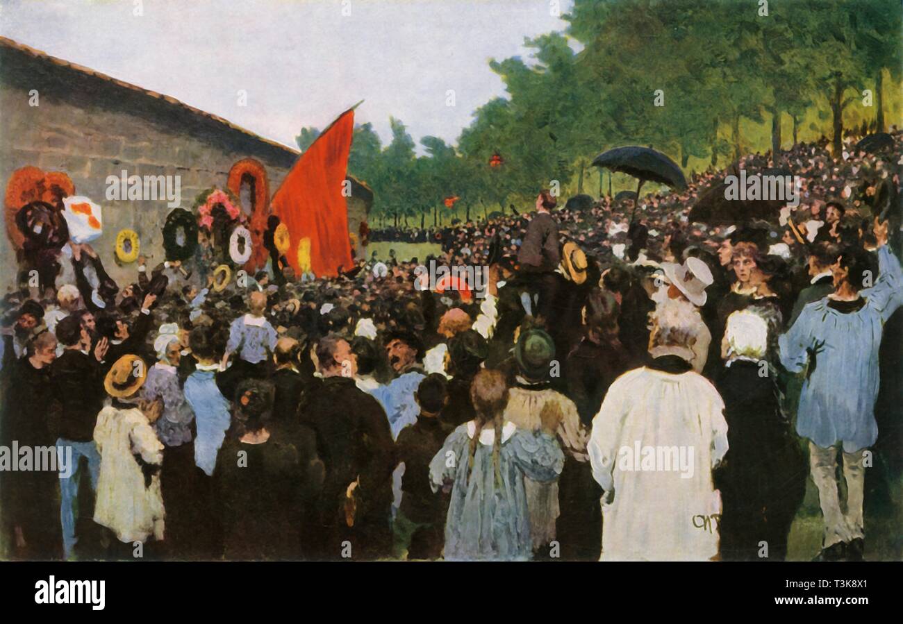 'Annual Celebration by the Wall of the Communards at the...Cemetery in ...