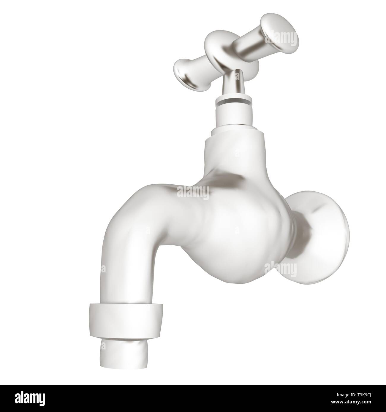 Metal water tap. 3d illustration Stock Photo - Alamy