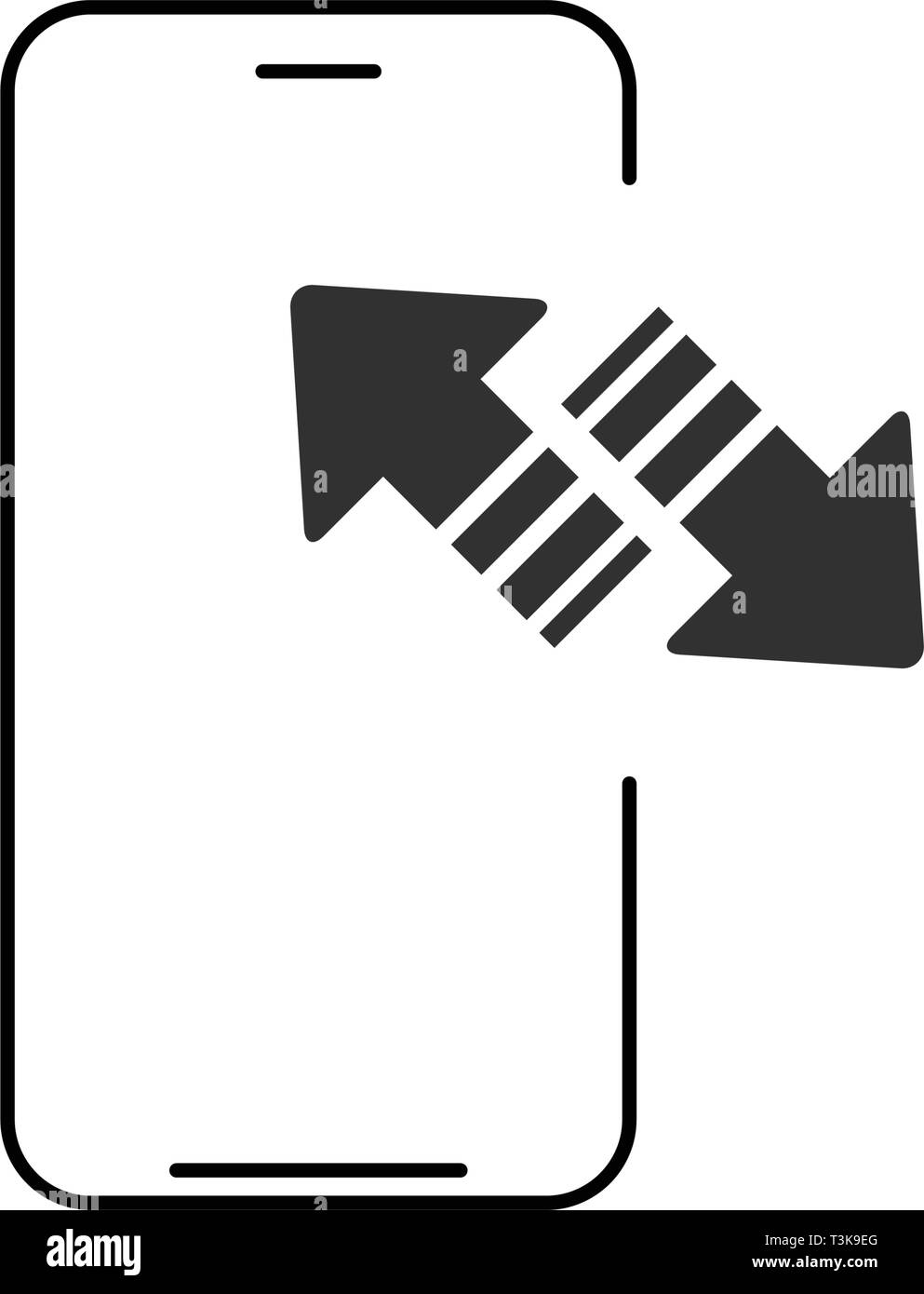 Mobile phone sync outline icon. linear style sign for mobile concept ...