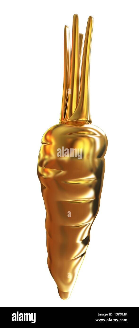 Gold Carrot. 3d illustration Stock Photo - Alamy