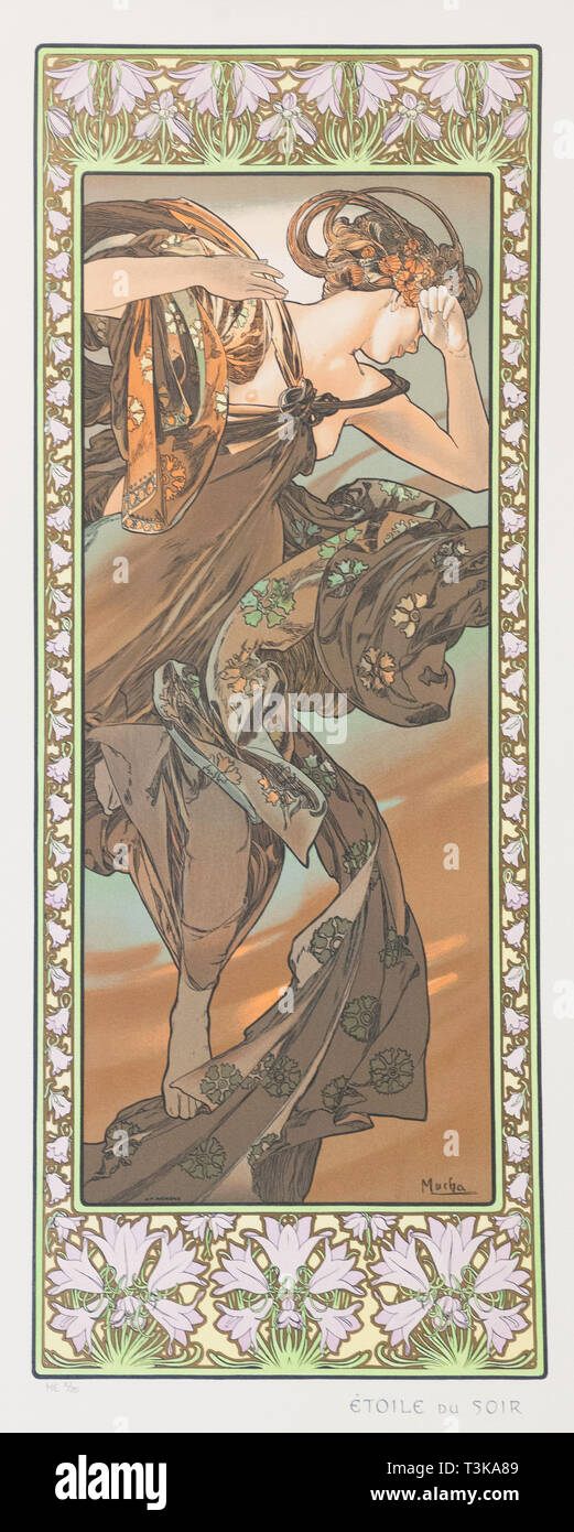 Étoile Du Soir (The Evening Star), 1902. Creator: Mucha, Alfons Marie ...