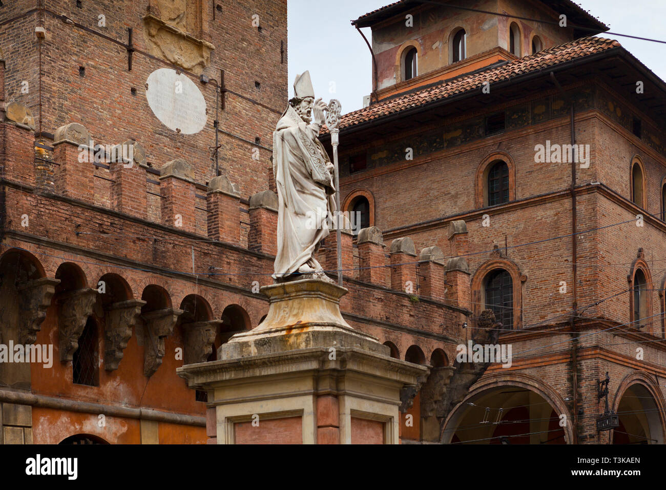 Statue of Saint Petronius, Bologna Stock Photo - Alamy