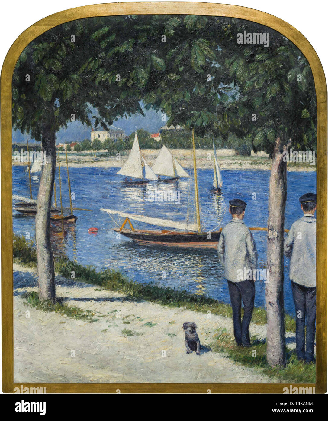 La Berge du Petit Gennevilliers et la Seine, 1890. Creator: Caillebotte, Gustave (1848-1894 ...