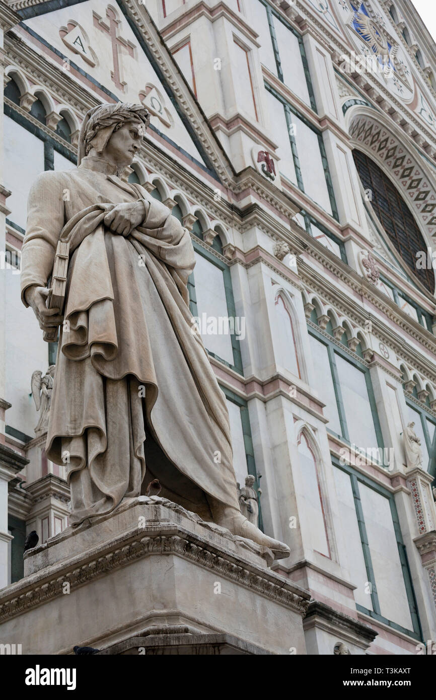 Dante alighieri statue church hi-res stock photography and images - Alamy