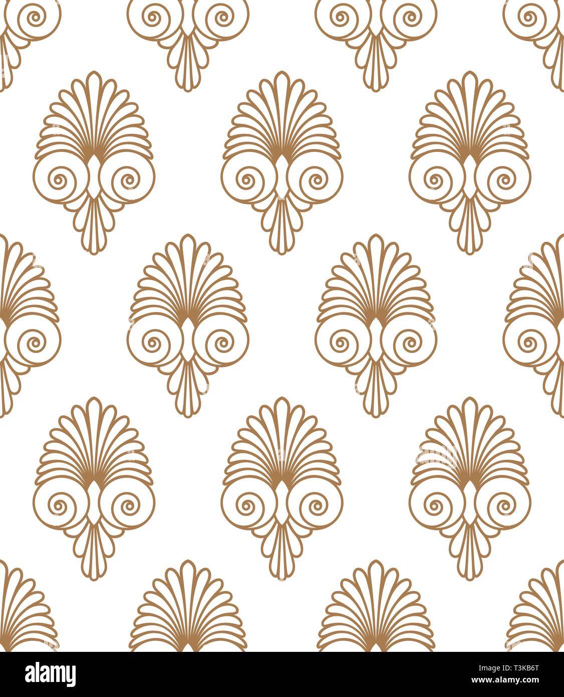 Ancient swirl greek seamless ornament pattern, vector Stock Vector ...