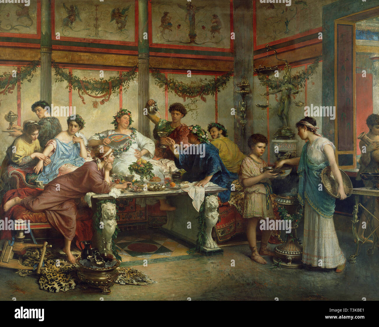 A Roman Feast (Saturnalia), Second Half of the 19th cen.. Creator ...