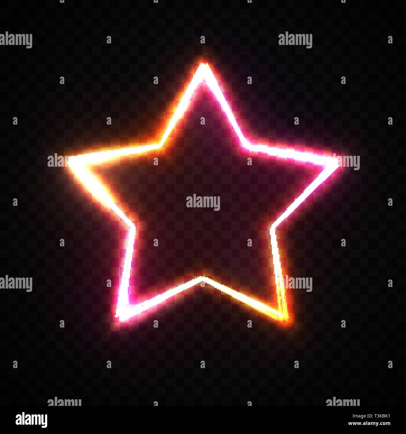 Red star frame on dark transparent background Stock Vector Image & Art ...