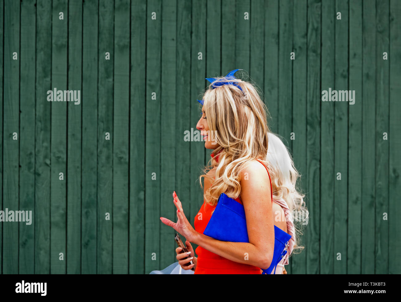 Women dress up for a day out on Ladies Day at the 2019 Aintree Grand ...