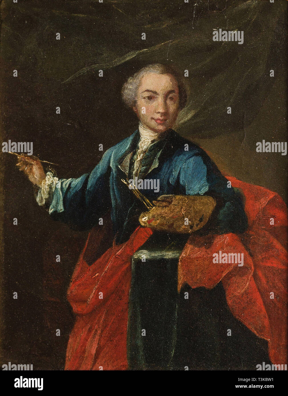 Self-Portrait, c. 1750. Creator: Longhi, Pietro (1701-1785 Stock Photo ...