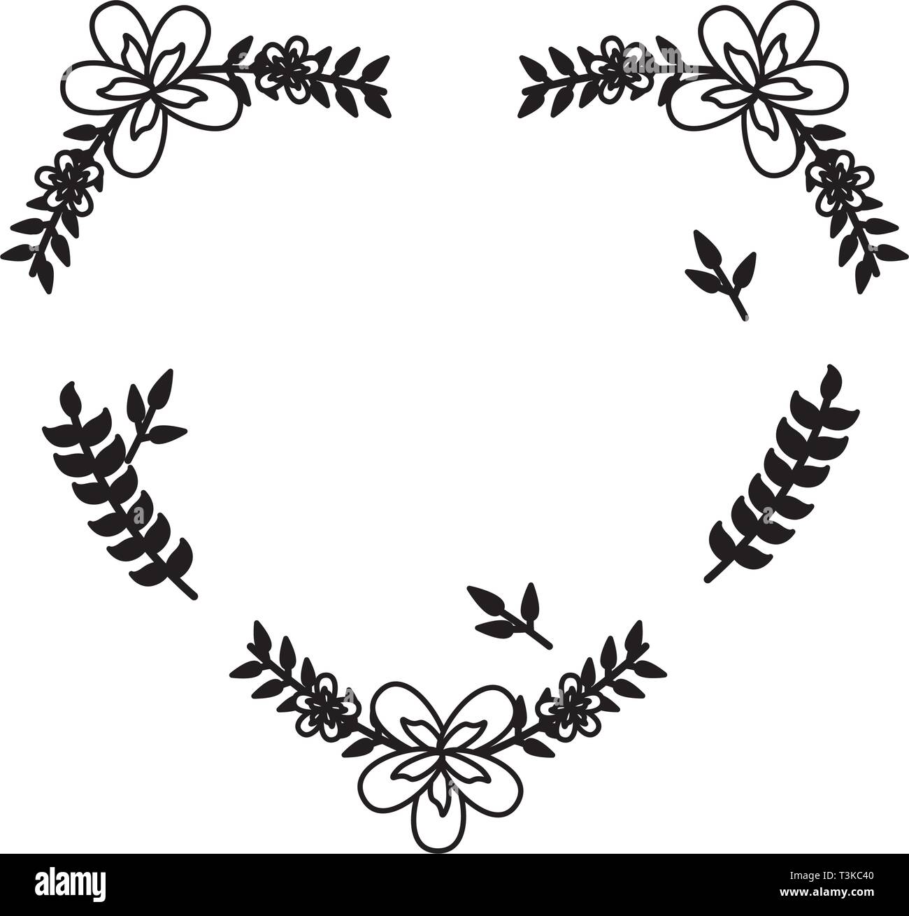 flowers shaped heart Stock Vector Image & Art - Alamy