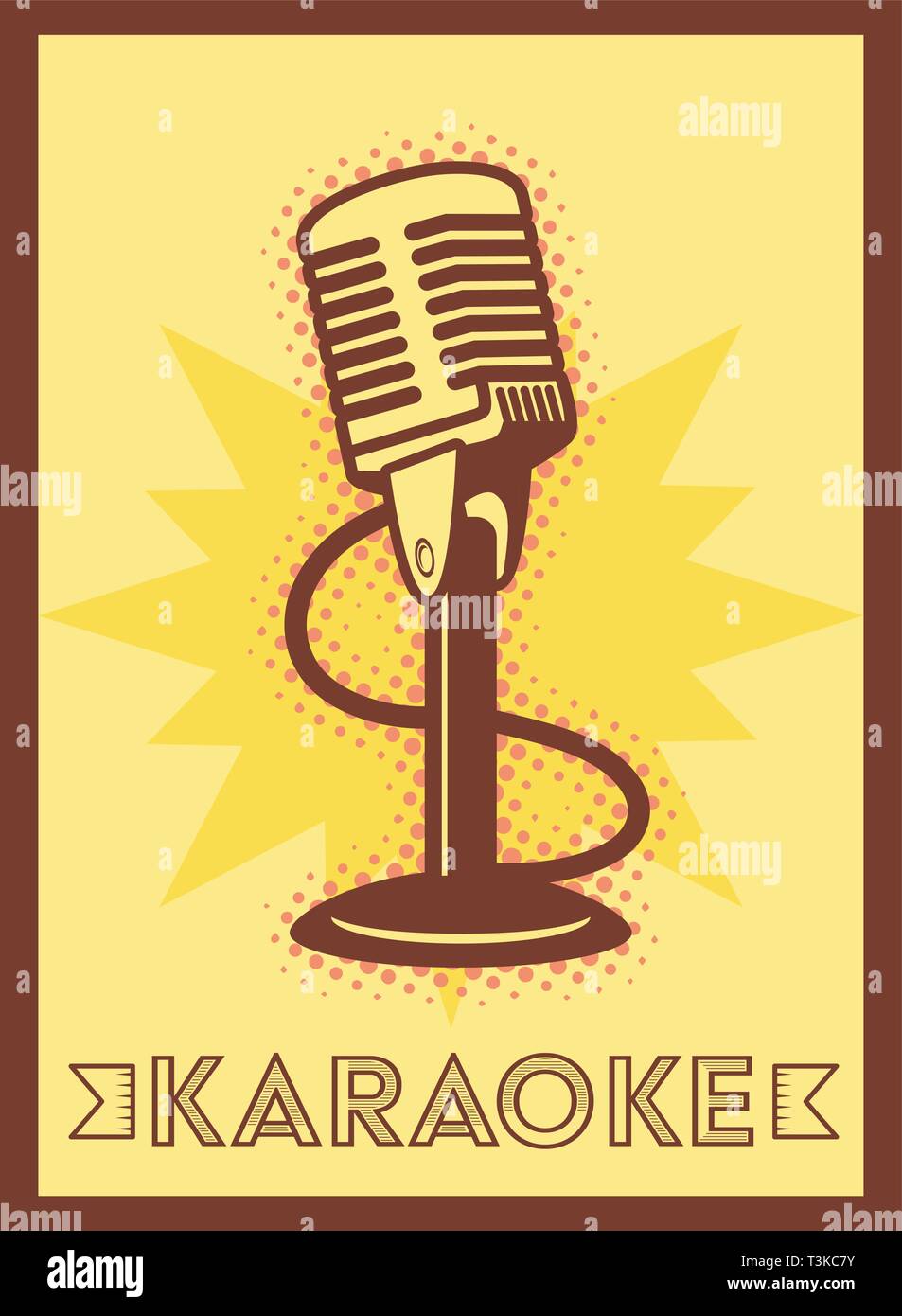 karaoke retro style Stock Vector Image & Art - Alamy