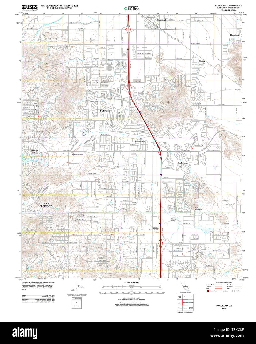 Topographic map california hi-res stock photography and images - Alamy
