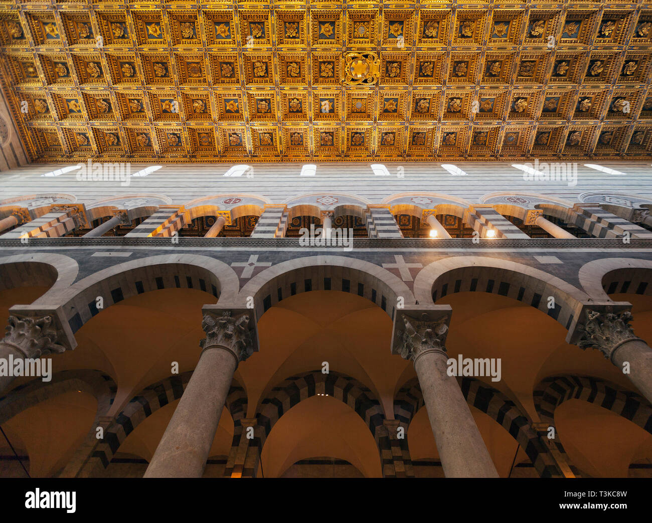 Arches and ceiling of Pisa Cathedral Stock Photo - Alamy