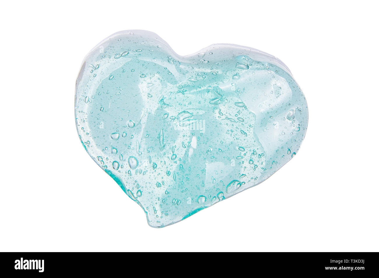 Green slime for kids in a heart shape, transparent funny toy. Isolated ...