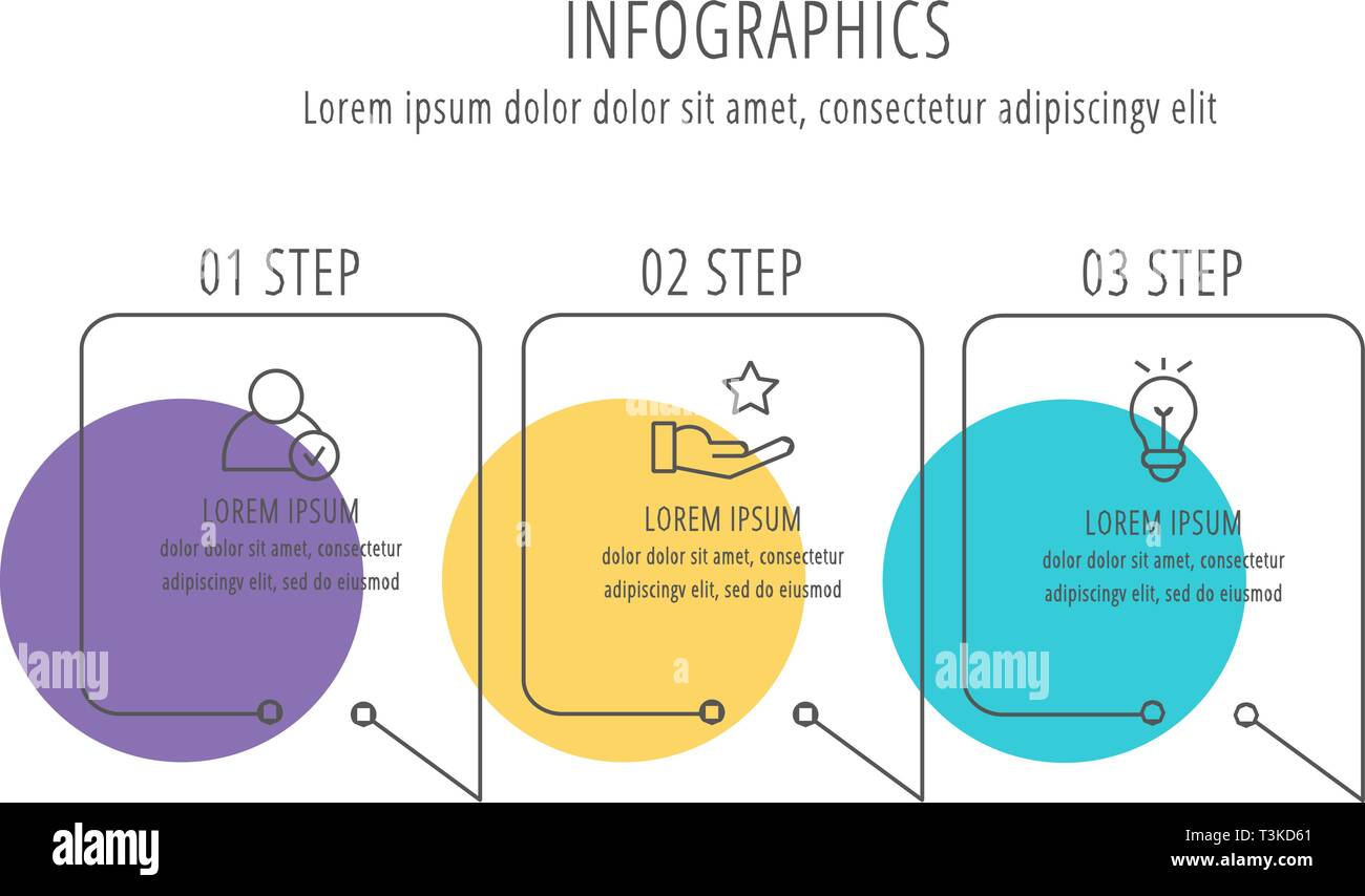 Modern vector flat illustration. Infographic circles template with ...