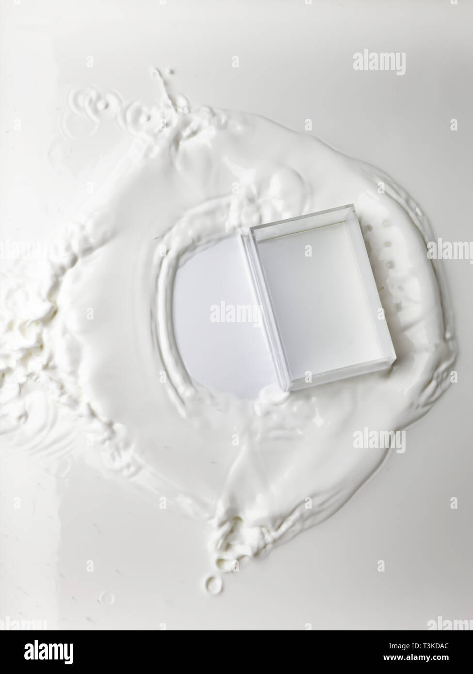 a milk wave. after falling into milk Stock Photo - Alamy