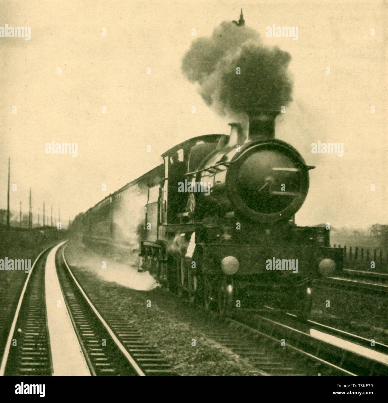 'An Engine of the Star Class Picking Up Water at Speed, Goring, Great ...