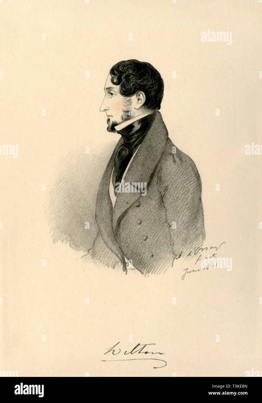 'The Earl of Wilton', 1841. Creator: Richard James Lane Stock Photo - Alamy