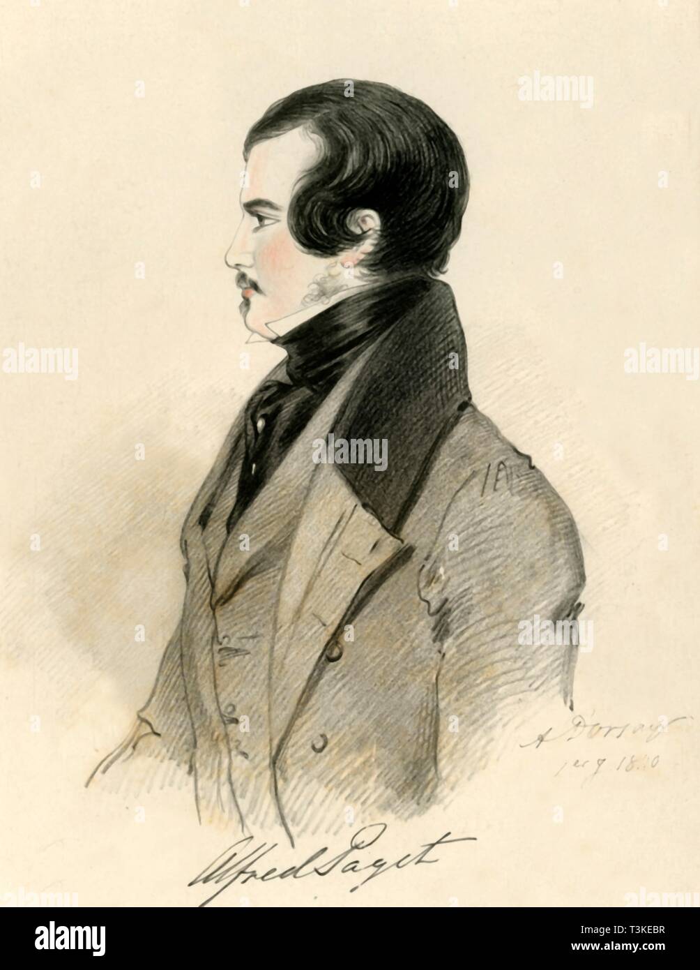 'Alfred Paget', 1840. Creator: Richard James Lane Stock Photo - Alamy