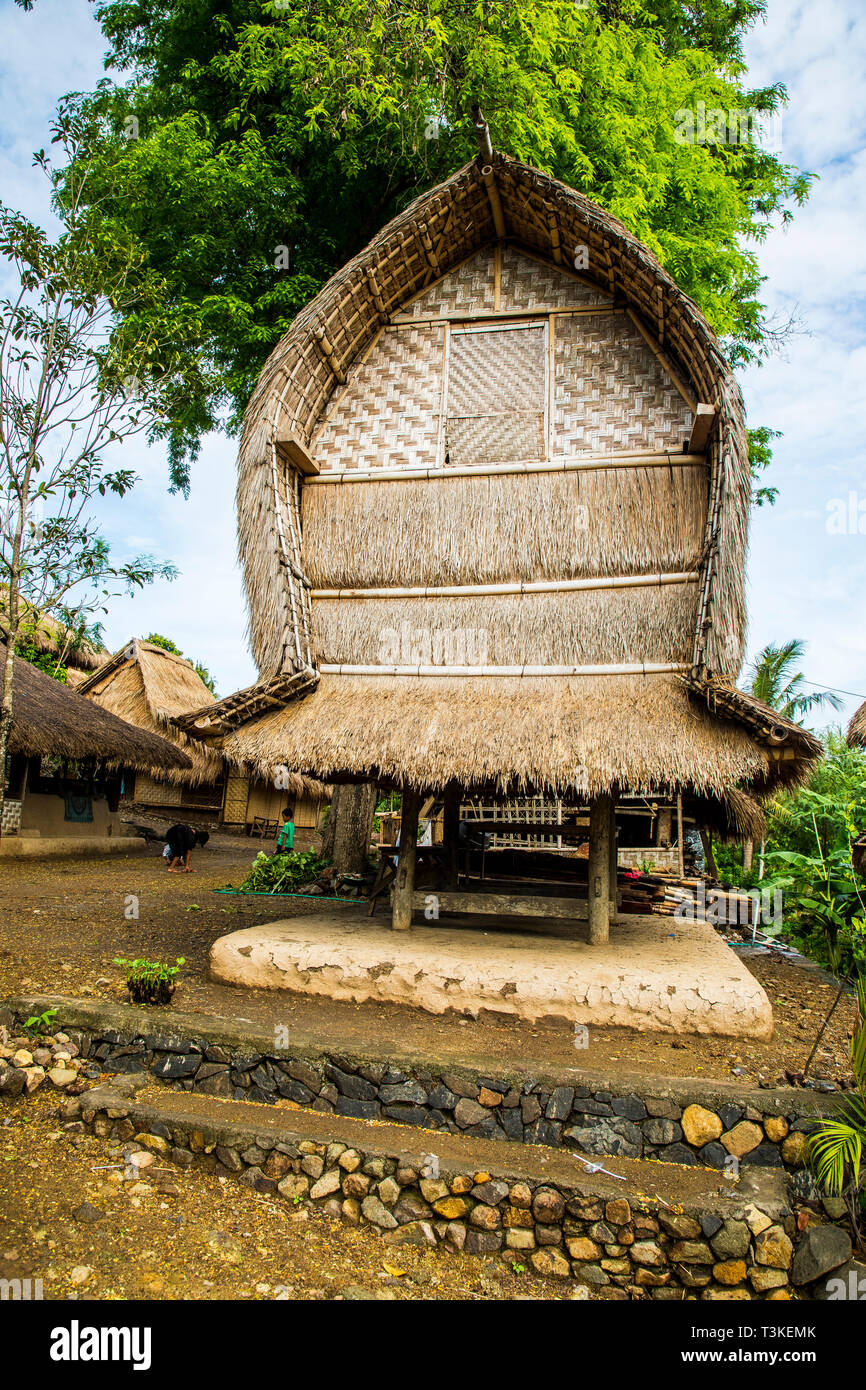 The Sasak Village Ende in Lombok, Indonesia, Asia Stock Photo - Alamy