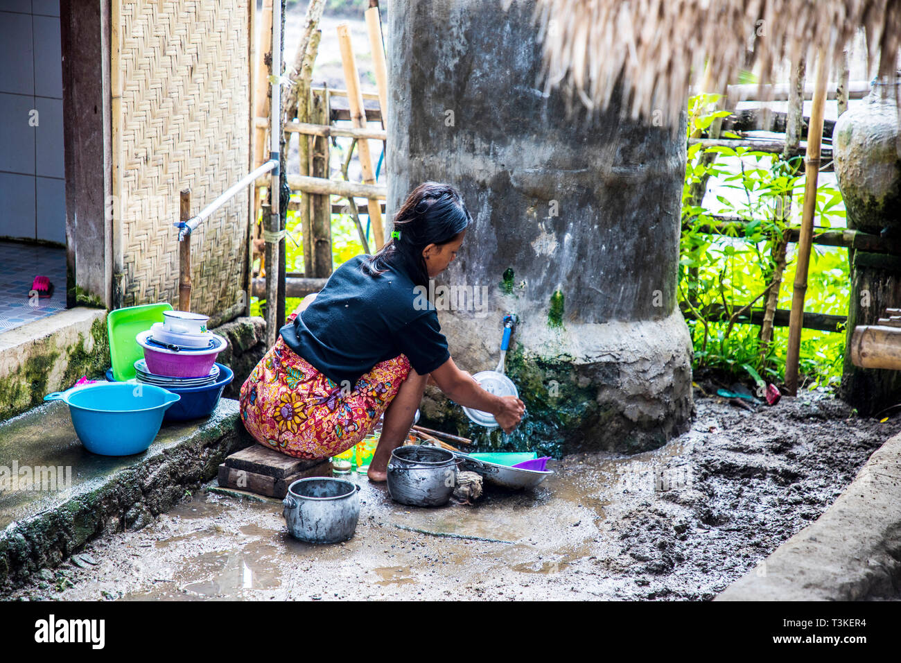The Sasak Village Ende in Lombok, Indonesia, Asia Stock Photo - Alamy