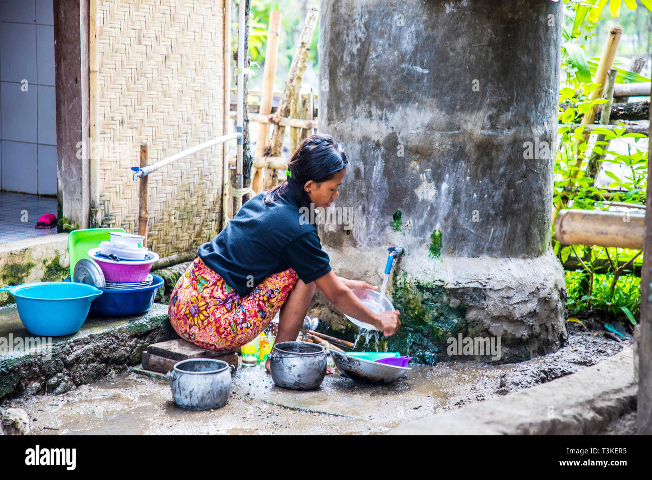 The Sasak Village Ende in Lombok, Indonesia, Asia Stock Photo - Alamy